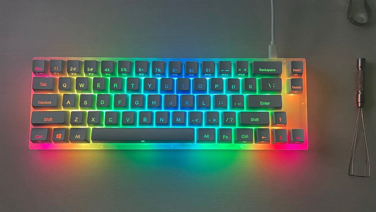 Unboxing Wormier K66 65% Transparent Acrylic Keyboard - YouTube