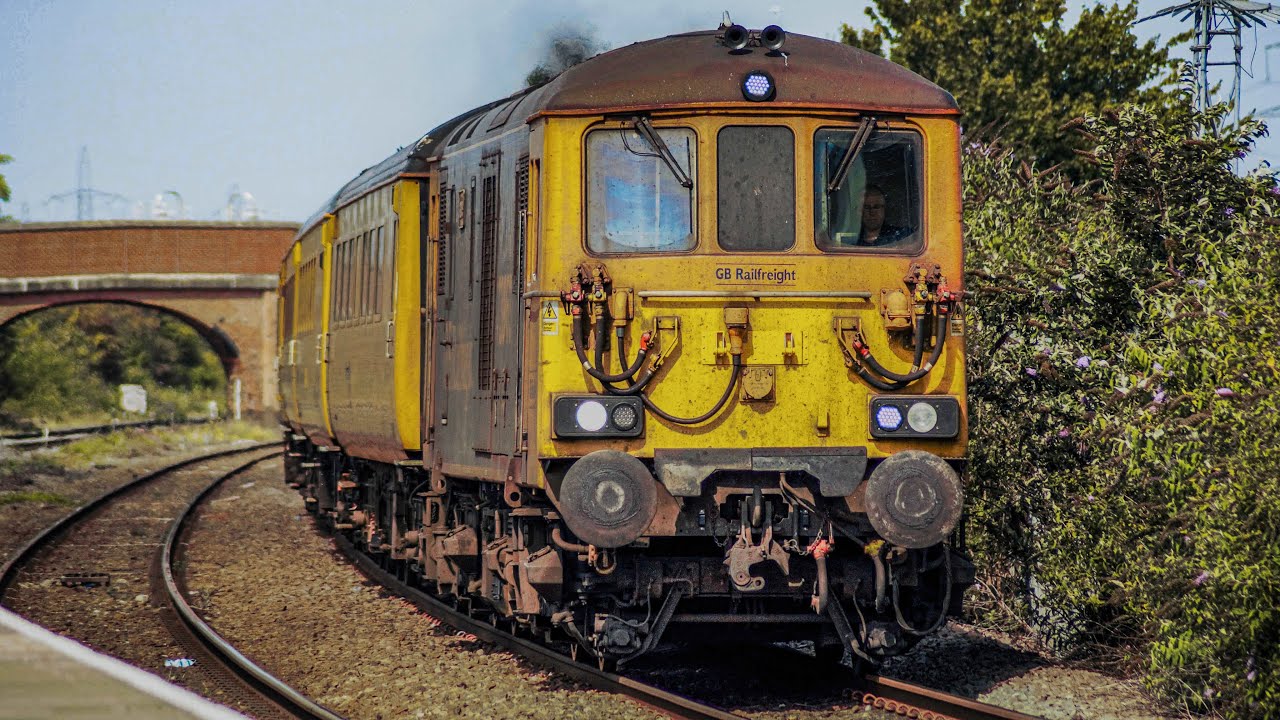 73963 “Janice” hauls a Eastleigh bound test train with 73962 “dick ...