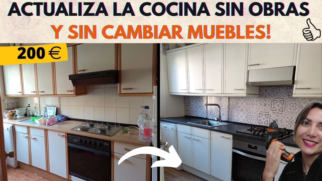 REFORMAR LA COCINA SIN OBRAS. CAMBIO RADICAL. LOW COST ! - YouTube