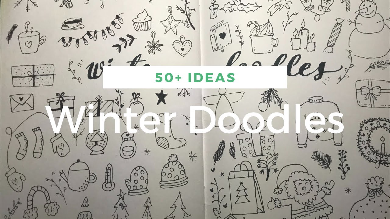 50+ Winter Doodle Ideas | Doodle with me - YouTube