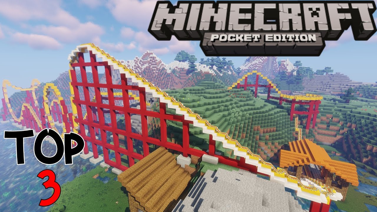 Mapas de PARQUES DE DIVERSIONES para Minecraft PE Top 3 - YouTube