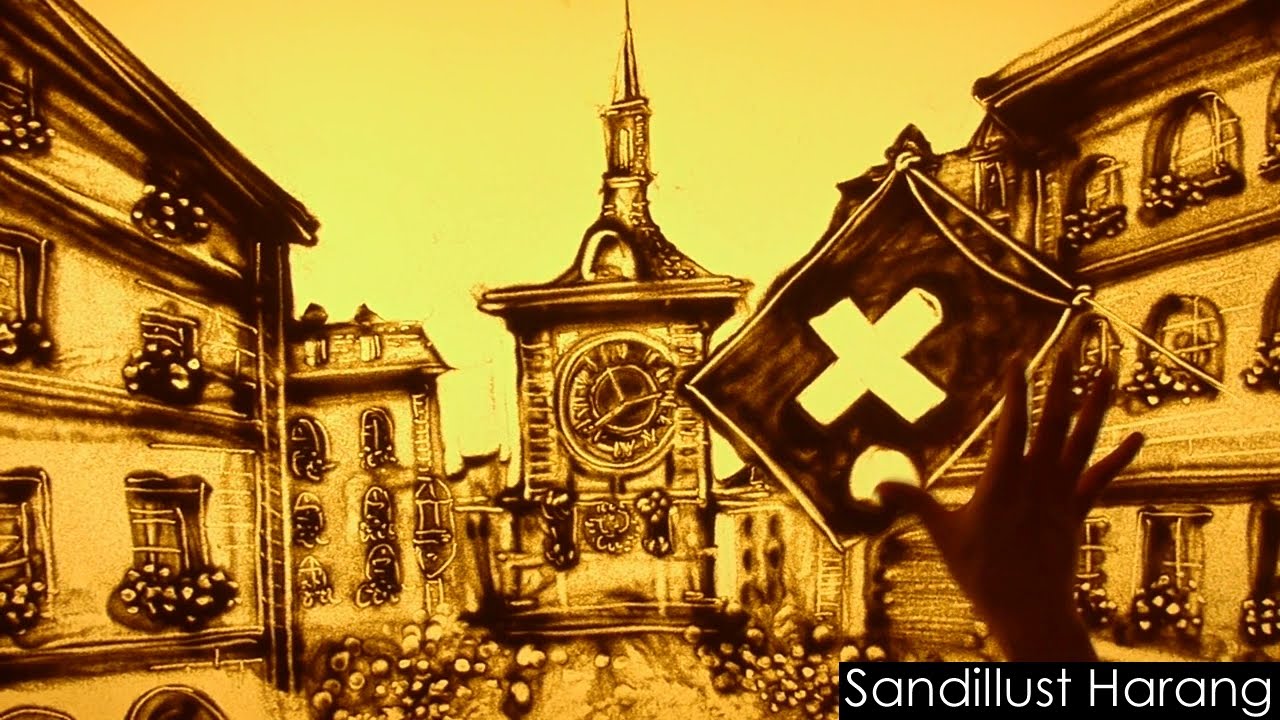 [Sand Art Harang ]Bern Switzerland sand art animation - YouTube