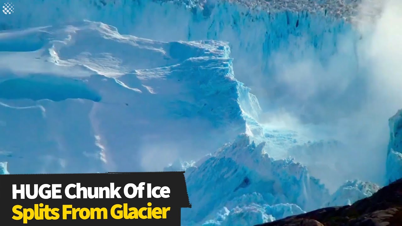 Massive chunk of ice splits from huge glacier in Greenland | Glacier ...
