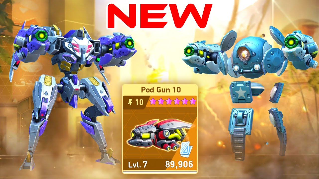 NEW WEAPON Pod Gun 10 with Eclipse & Surge - Mech Arena - YouTube