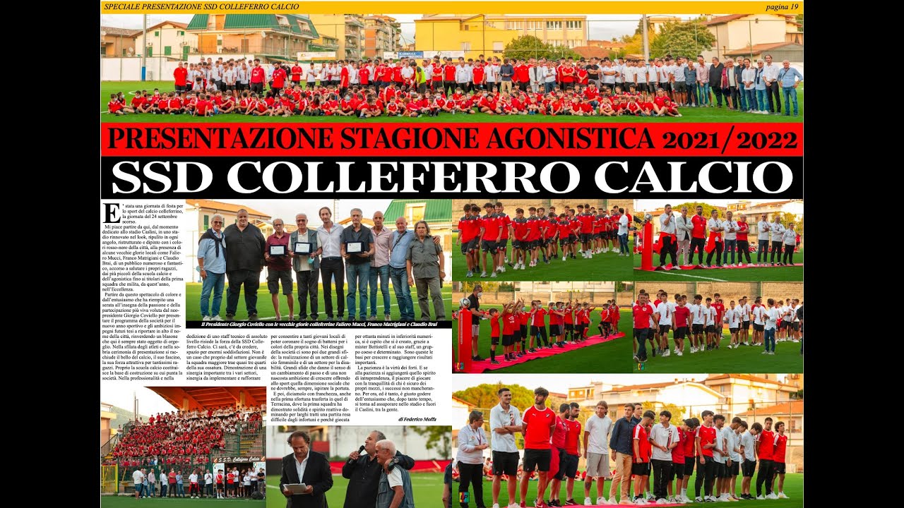 Presentazione Società SSD Colleferro Calcio stagione 2021/2022 - YouTube