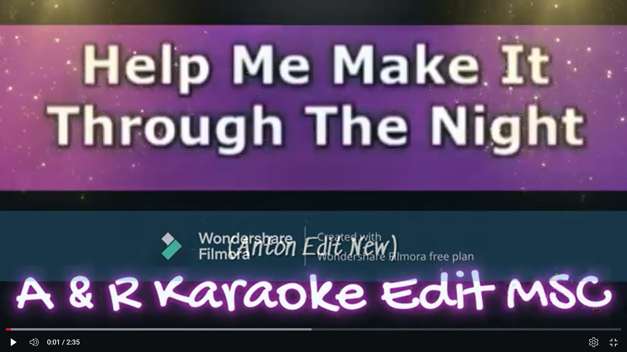HELP ME MAKE IT TROUGH THE NIGHT Nada Rendah - YouTube