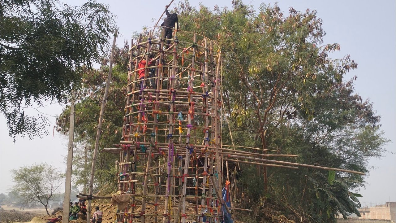 Shivling Design Pandal | Saraswati Puja Pandal | Champaran Shivling ...