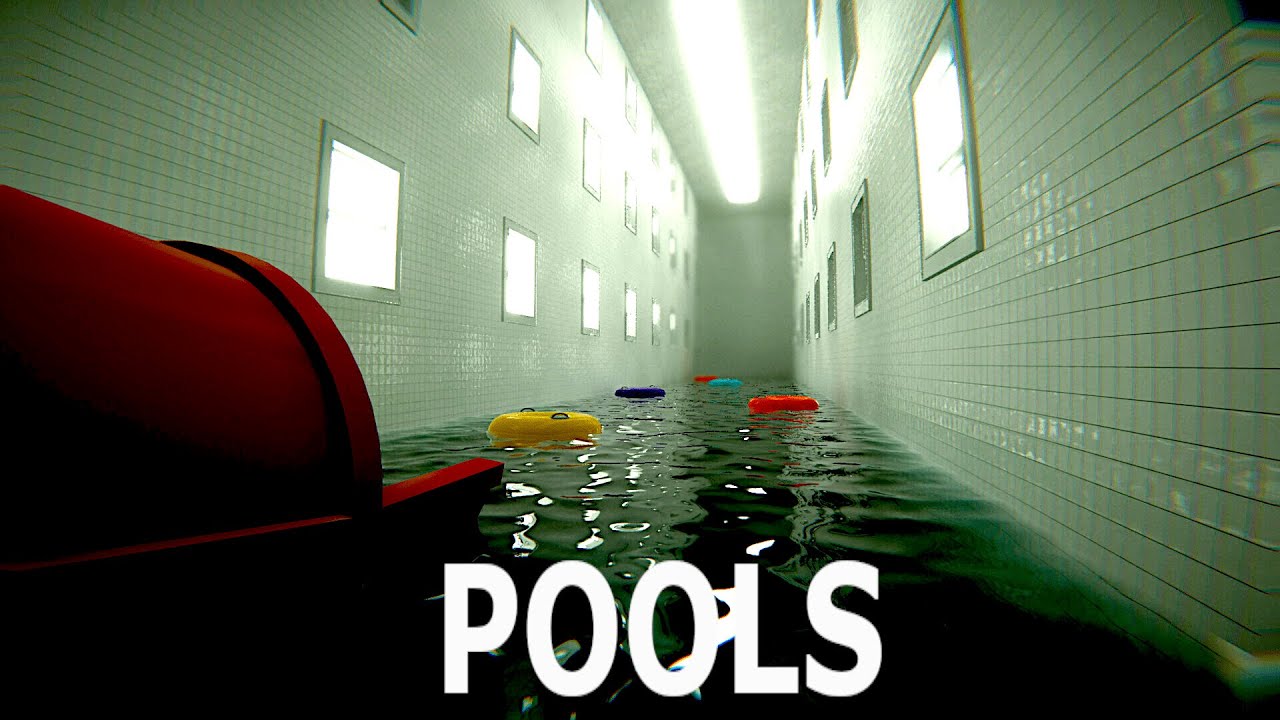 We fell into the Backrooms! And it's full of swimming Pools... #pools # ...