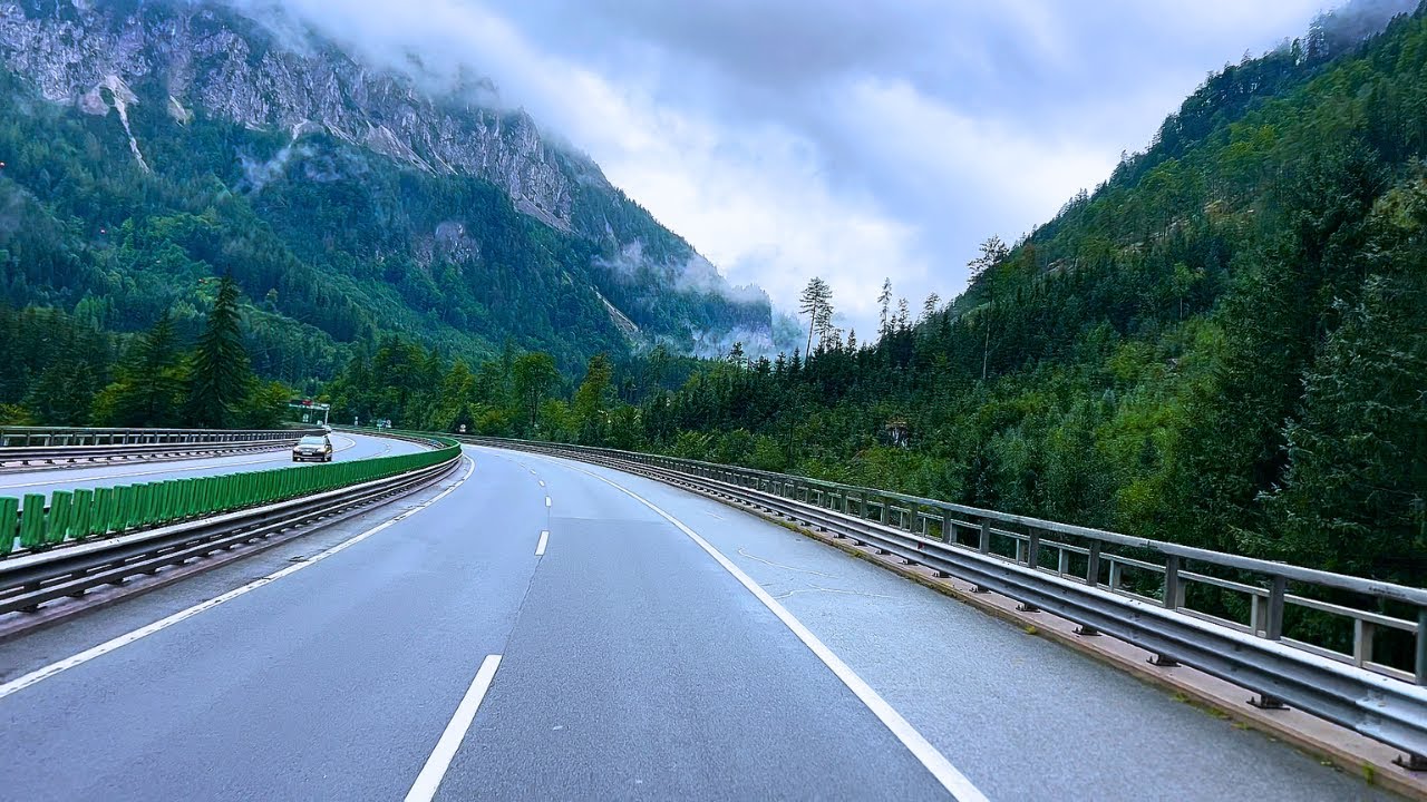 Driving in Austria: The best Rainy drive on 9 highway towards Graz ...