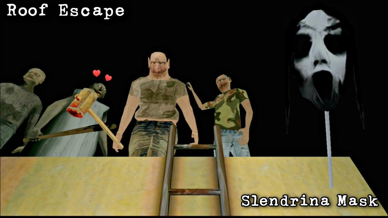 The Twins Game | Slendrina Mask | Roof Escape - YouTube