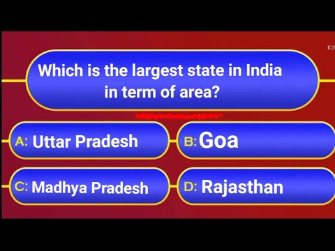 Which is the largest state in India in term of area ? / Gk Quiz