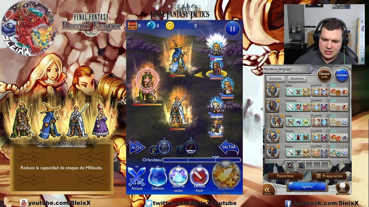 FFRK Evento: FFT Atrapada por el pasado, Apocalipsis+ - Milleuda - YouTube