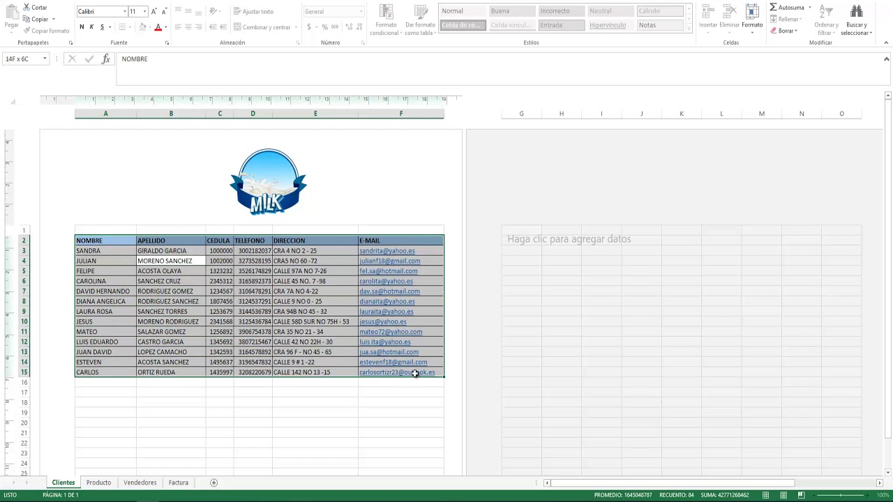 Excel 2016 SENA - Actividad "Interfaz de Excel" - YouTube