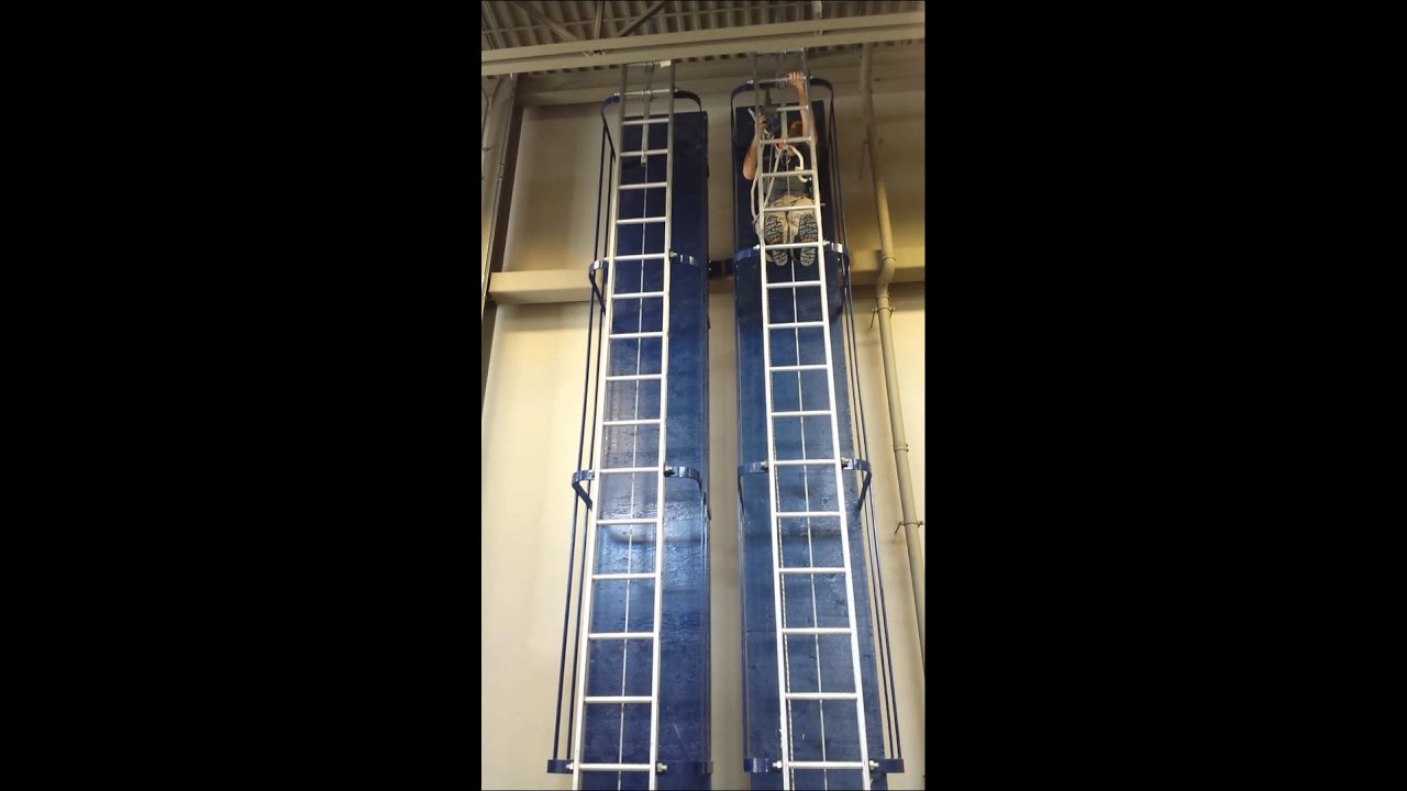 ladder climb with rope grab - YouTube