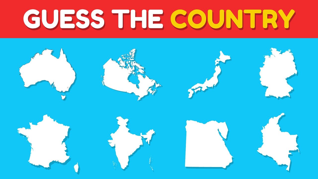Guess the Country by Shape 🌎🗺️ 🧠 | 40 Country Shape Quiz - YouTube