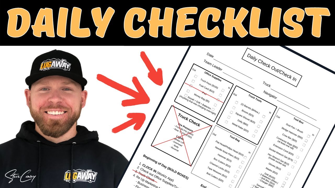 Junk Removal Daily Checklist Overview - YouTube