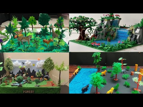 Forest model making for science project ||ecosystem model. - YouTube
