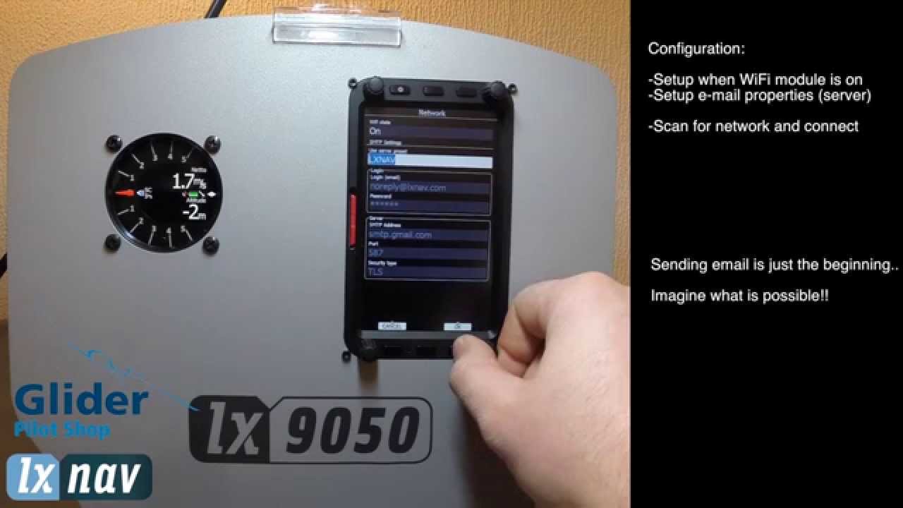 Glider Pilot Shop - LXNAV LX9050 WiFi module demonstration - YouTube