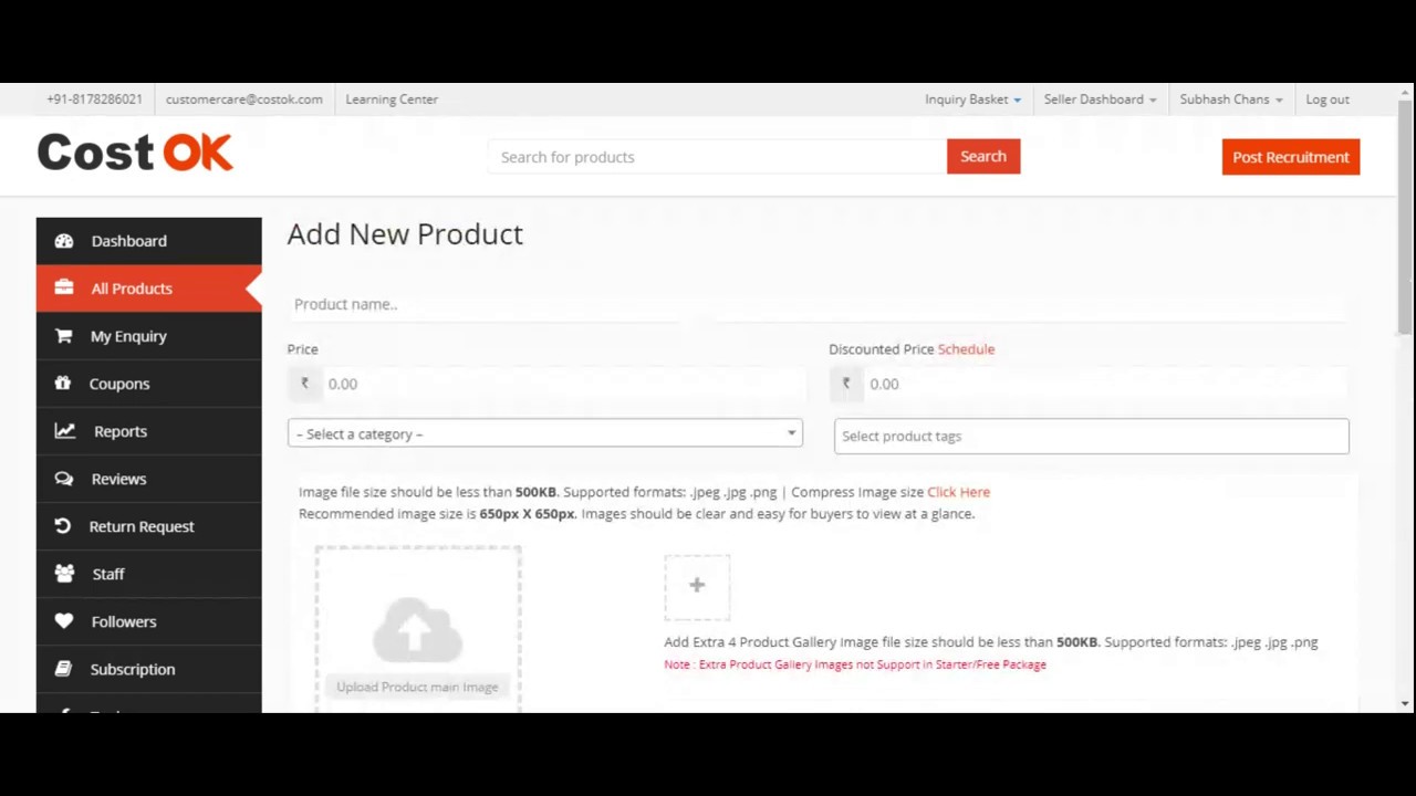 how to upload/add products, add products to the website, how to add new ...
