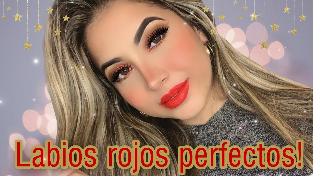 MAQUILLAJE DE LABIOS ROJOS MATE !!! - YouTube