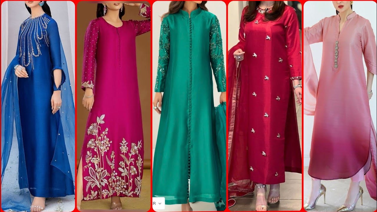 Trendy Silk Long Shirt Designing Ideas/Long Shirt Design/Fancy Dress ...