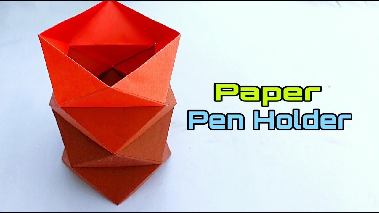 How to make Paper Pen Stand (New)|| Paper Pen Pencil Holder Easy - YouTube