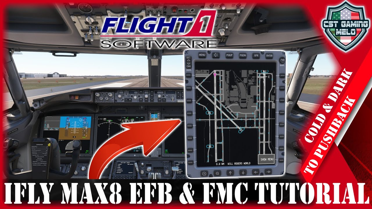 iFly B737 MAX-8 Cold & Dark to Pushback | EFB and FMC Setup Tutorial #ifly #tutorial #msfs2020 ...