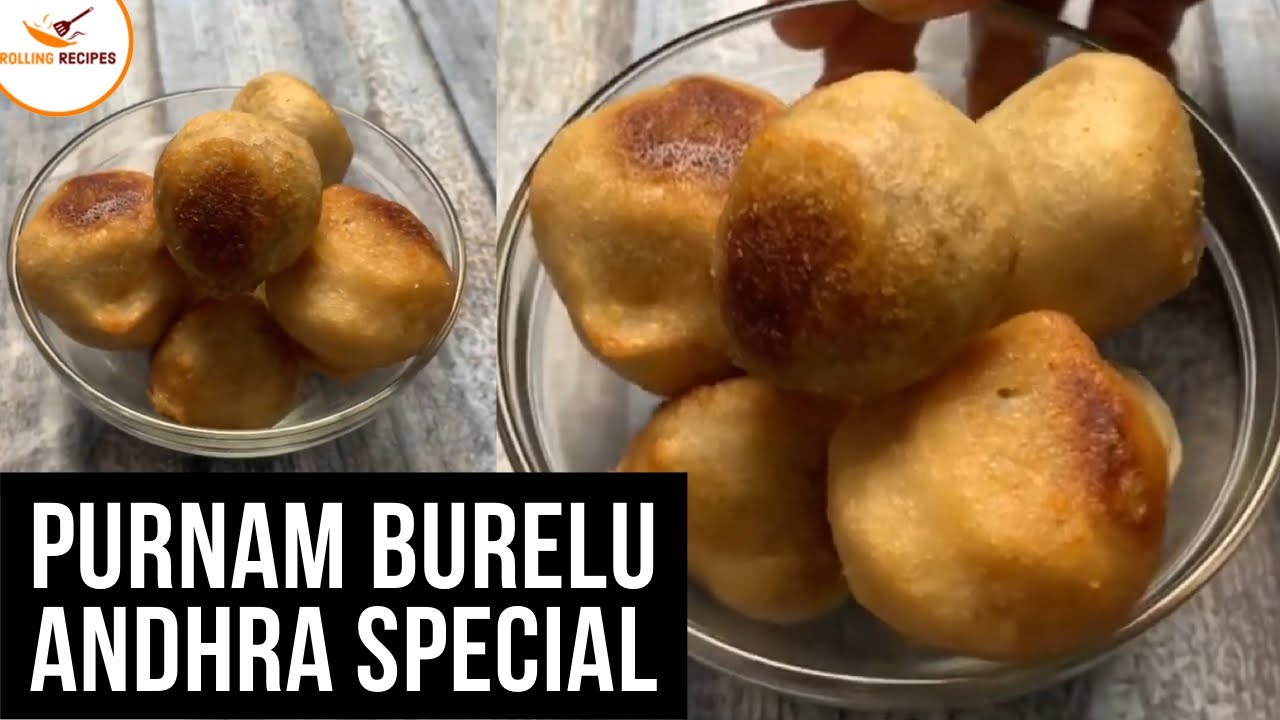 How to make Purnam Burelu (Purnalu recipe) | Andhra Boorelu | Rolling ...