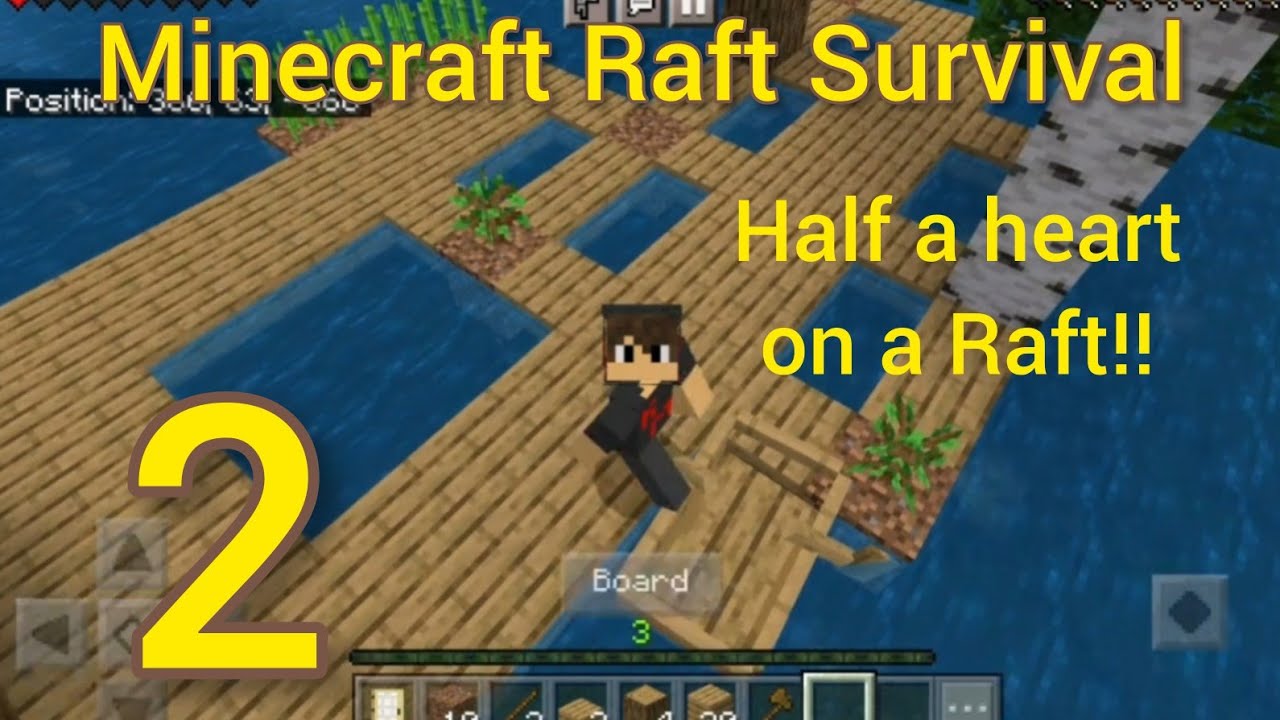 Half a heart on a Raft!! l Minecraft Raft Survival EP. 2 - YouTube