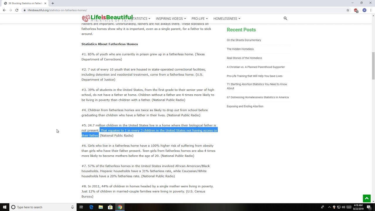 Fatherless homes stats - YouTube