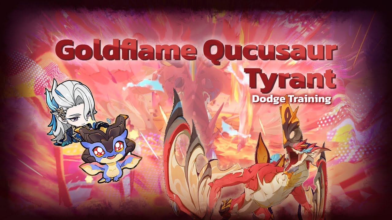 Dodge Training: Goldflame Qucusaur Tyrant | Genshin Impact - YouTube