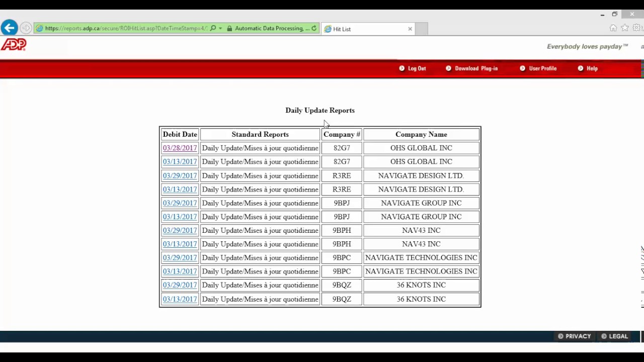 How to generate daily update report from reports adp ca - YouTube