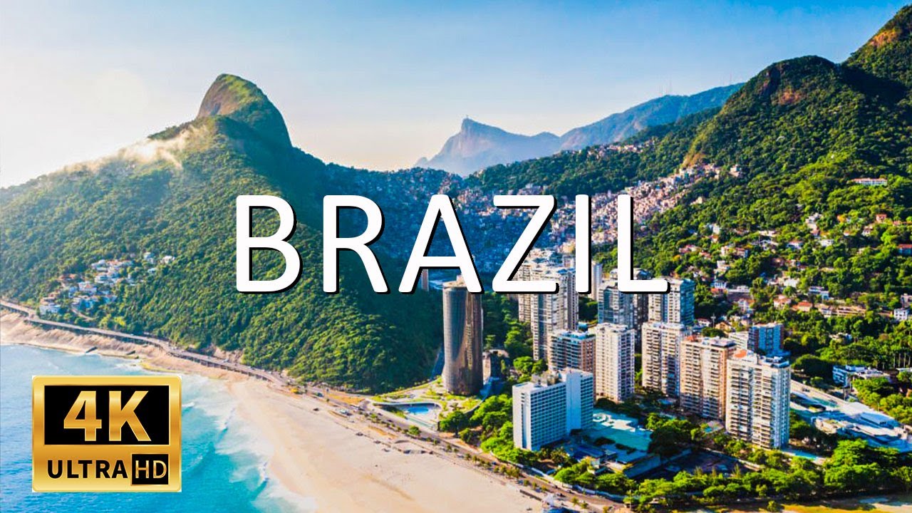 FLYING OVER BRAZIL (4K UHD) - Relaxing Music Along With Beautiful ...