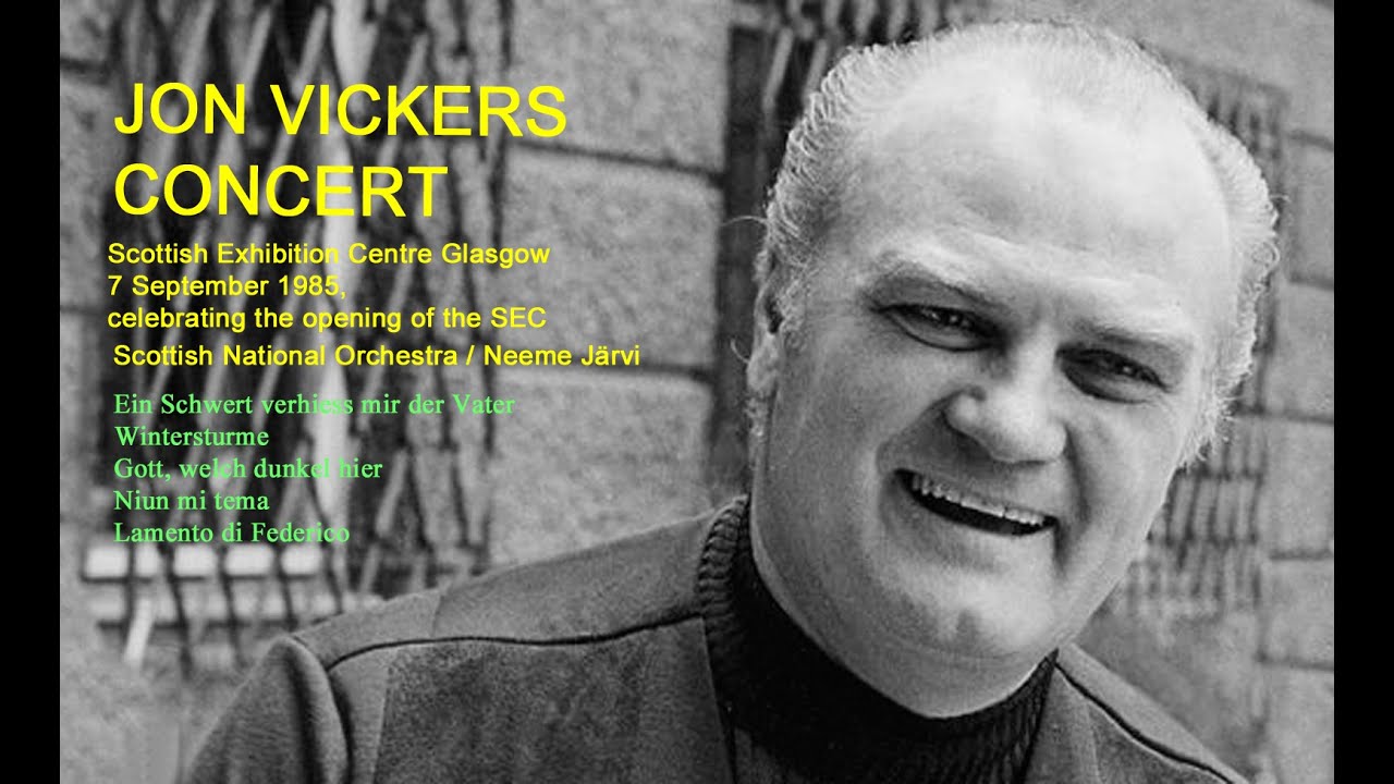 Jon Vickers Concert Glasgow 1985 - YouTube
