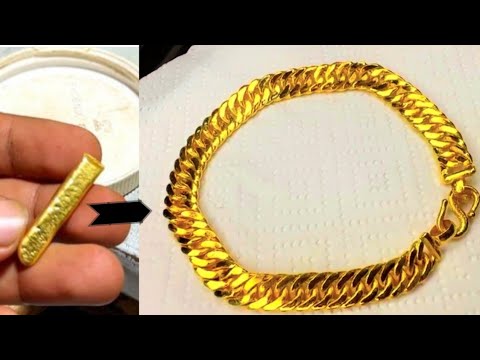 How to make 1200$ of gold chain bracelet | How to make 24k chain | How ...