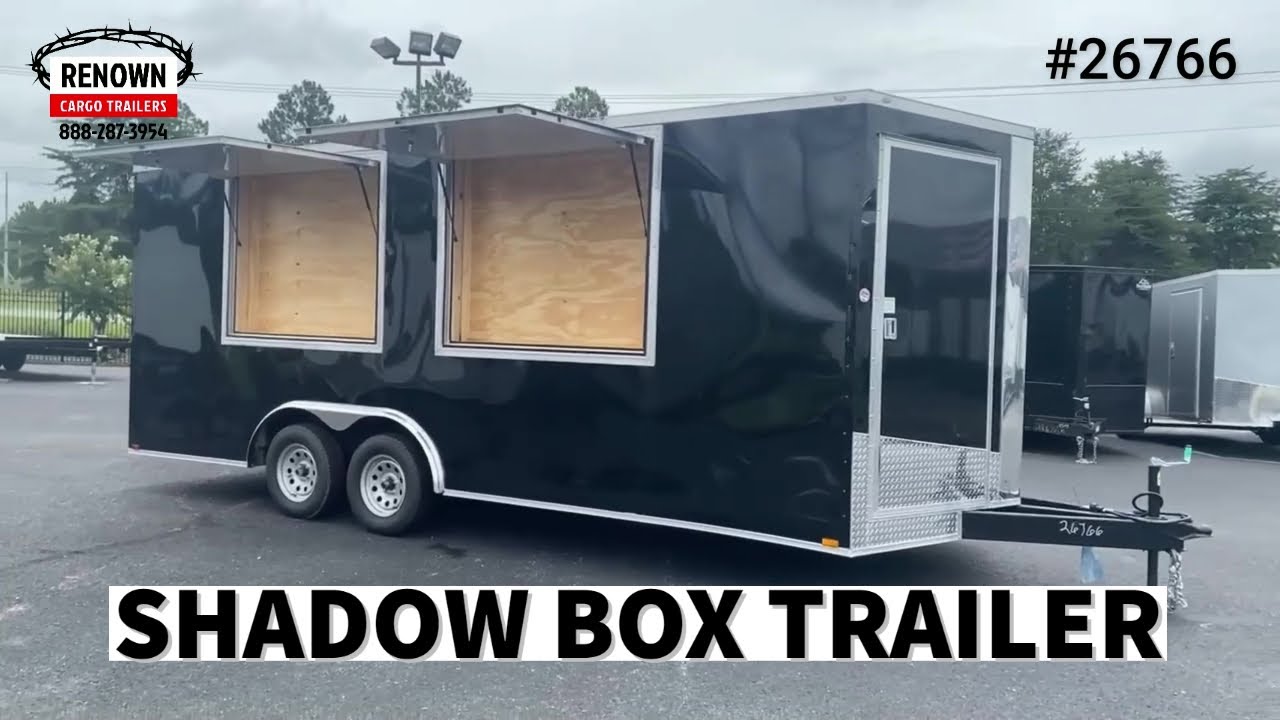 Enclosed Cargo Trailer with Shadow Boxes | Gaming Trailer | Catering ...