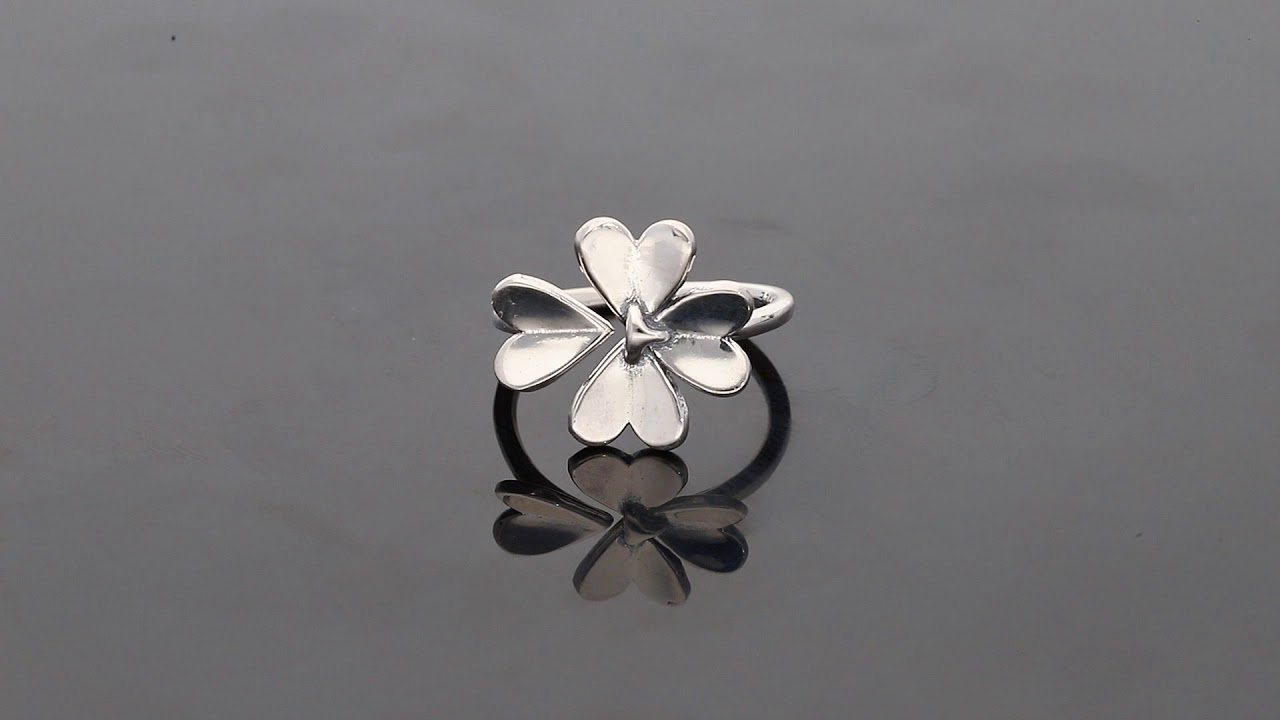 Sterling Silver 925 Blooming Flower Ring - YouTube