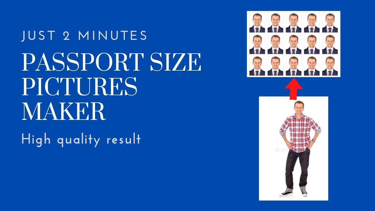 how to make passport size picture in just 2 minutes l Passport side ...