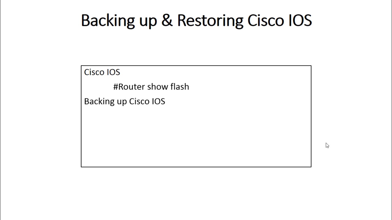 #Backing up & #Restoring Cisco IOS in Hindi/Urdu - YouTube