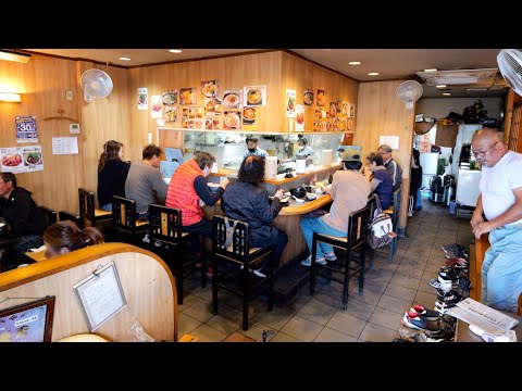 大阪）常連が殺到する大衆うどんそば屋の大盛り腹パンかつ定食丨Japanese Noodles Udon Soba