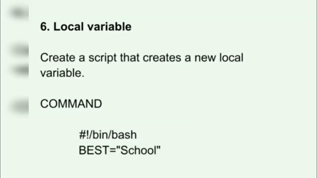 0x03 Shell, init files, variables and expsansion tasks 1 - 17 - YouTube
