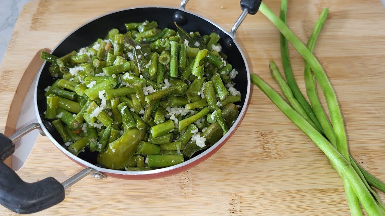 Long Beans Sabji IAlasande Palya I Simple Alasande Palya Recipe ILong ...