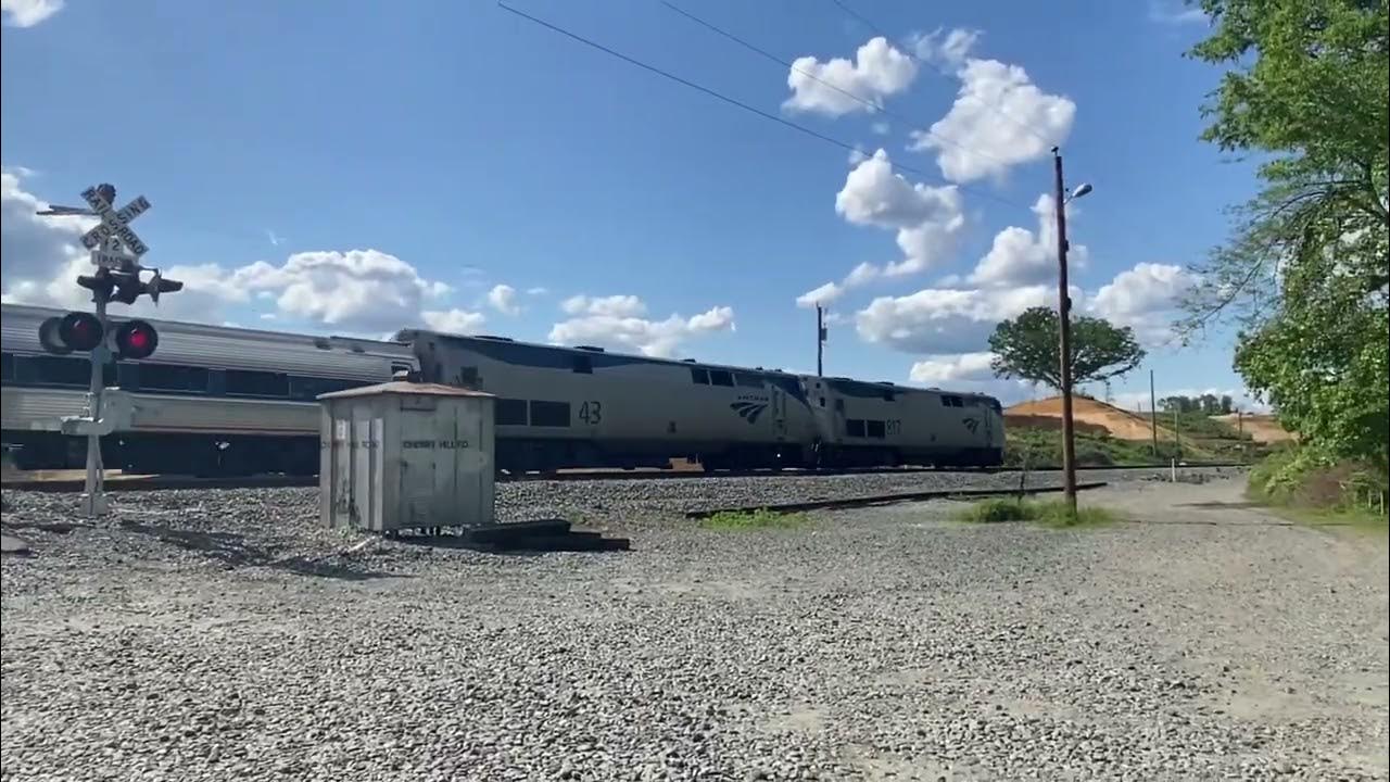 AWESOME K5LA! Amtrak P092-05 @ Cherry Hill, VA with P40DC 817 and P42DC 43 leading - YouTube