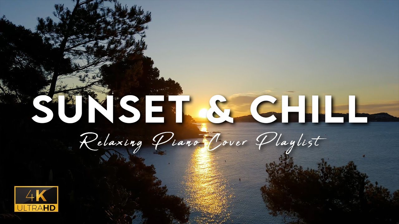 Perfect Sunset Background 4k (Piano Music and Real Sounds) - YouTube