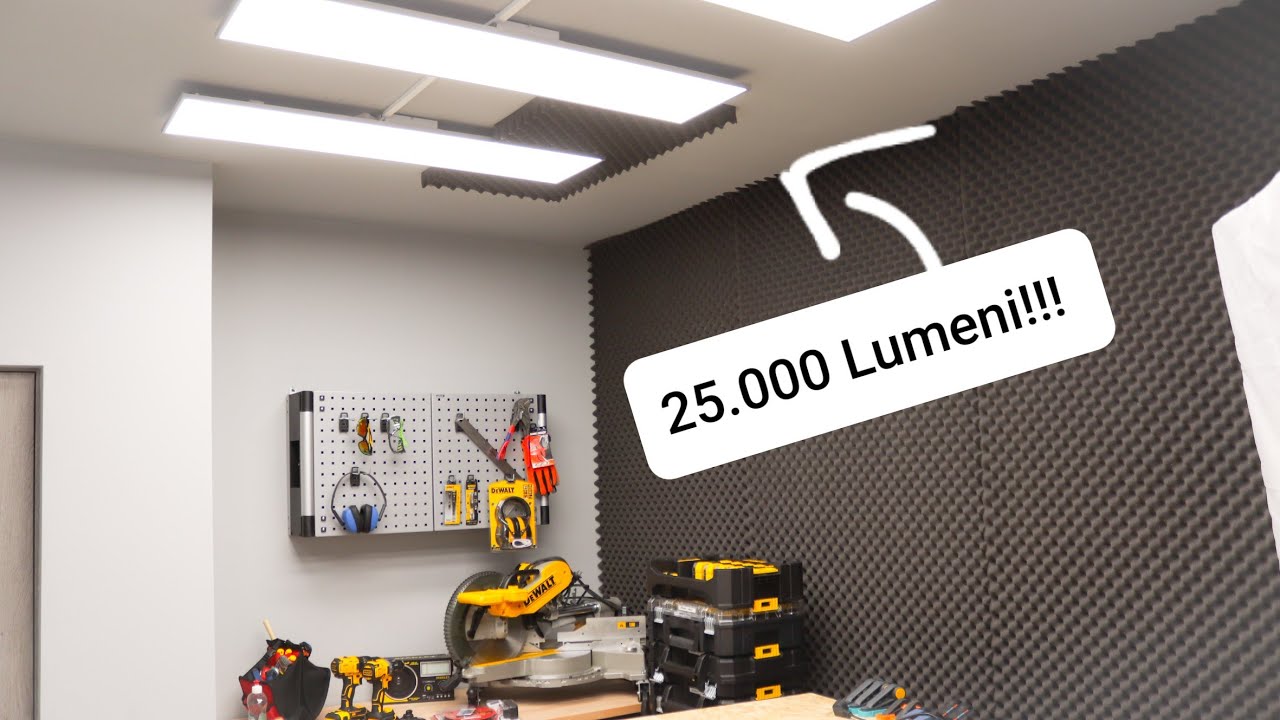 Cum am montat Panouri LED in noul meu Atelier/Studio! 25000 Lumeni ...