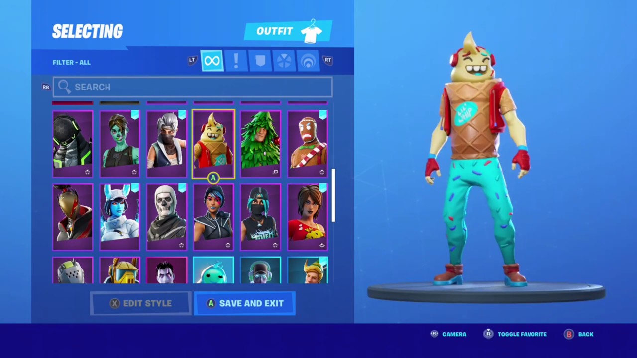 My Fortnite locker on my main account. - YouTube