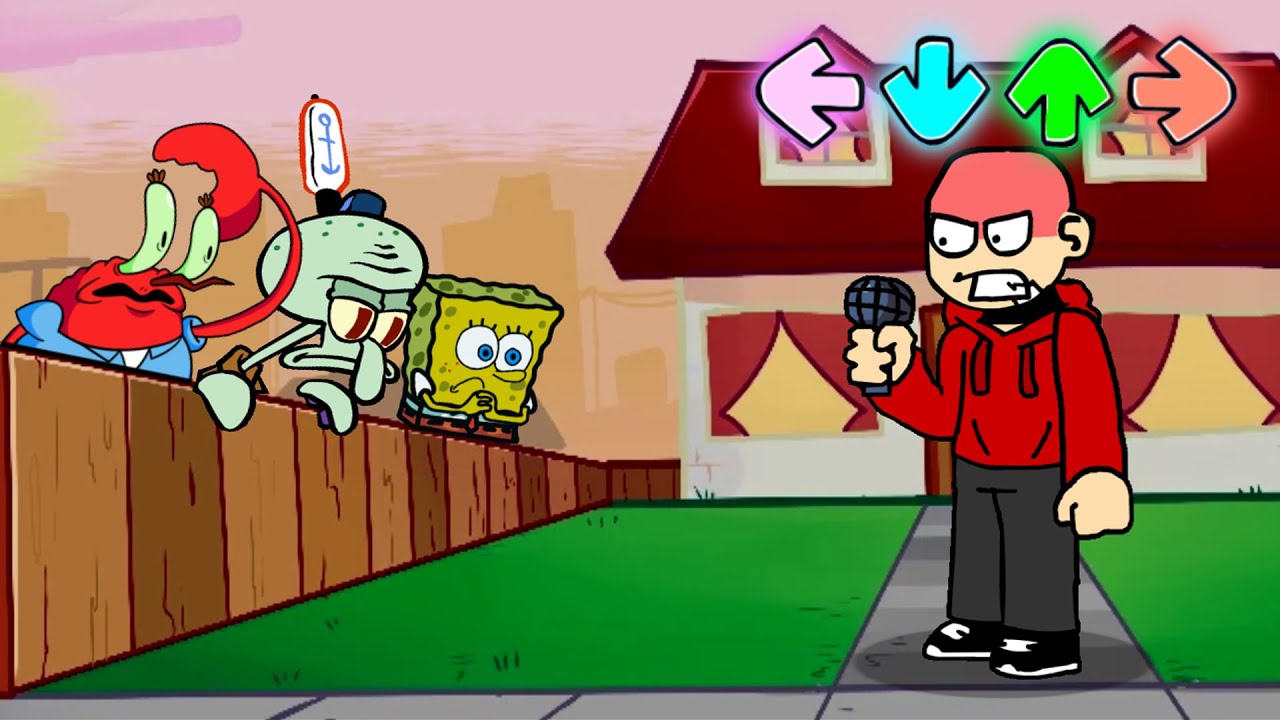 Friday Night Funkin' - Bald Tord Vs. Squidward, SpongeBob, Mr. Krabs ...