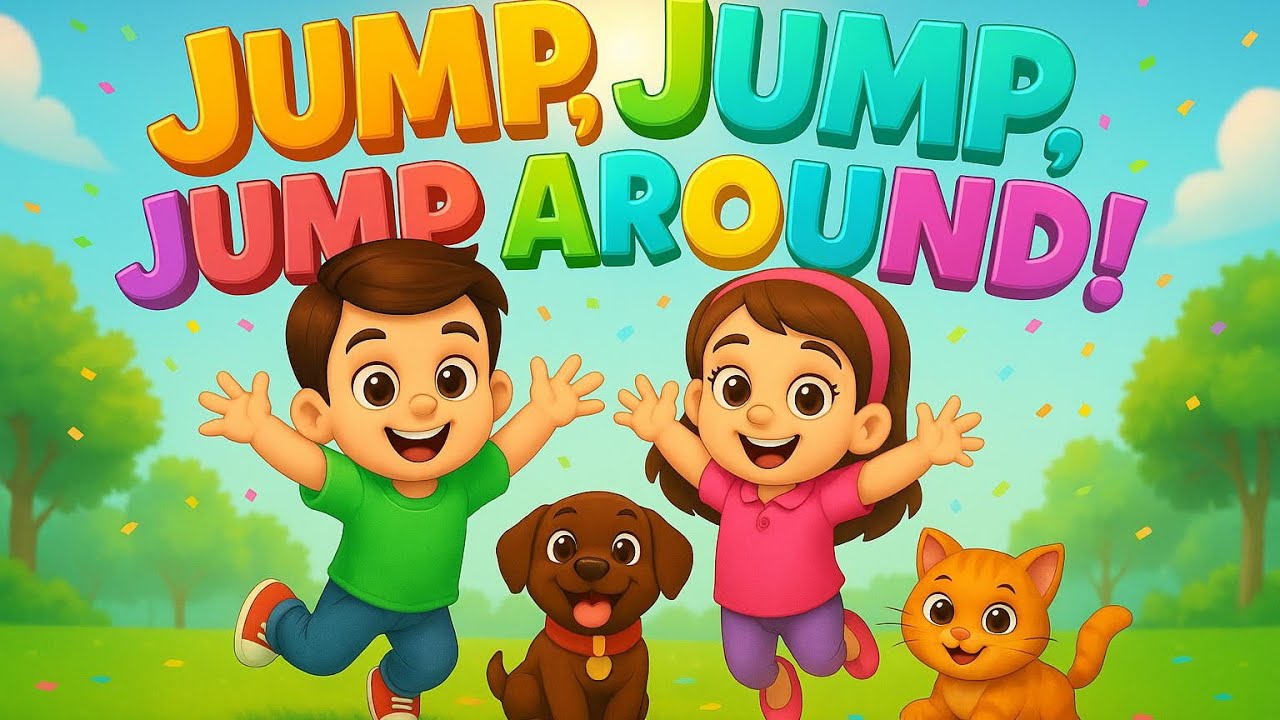 Jump, Jump, Jump Around! | Fun Kids Song with Martin & Camila 🕺🎈 - YouTube