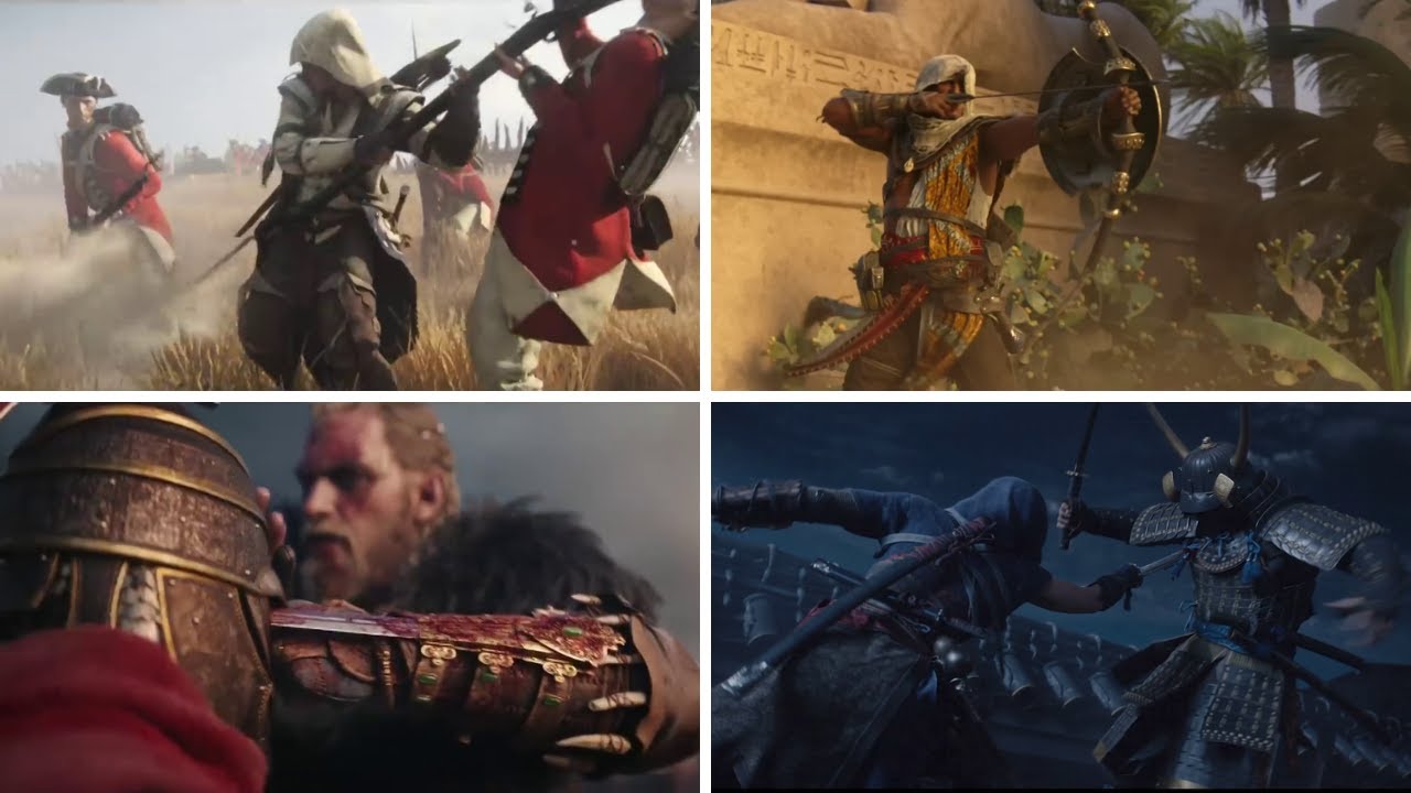 Assassin's Creed - Every Badass Cinematic Trailer Cutscenes - YouTube