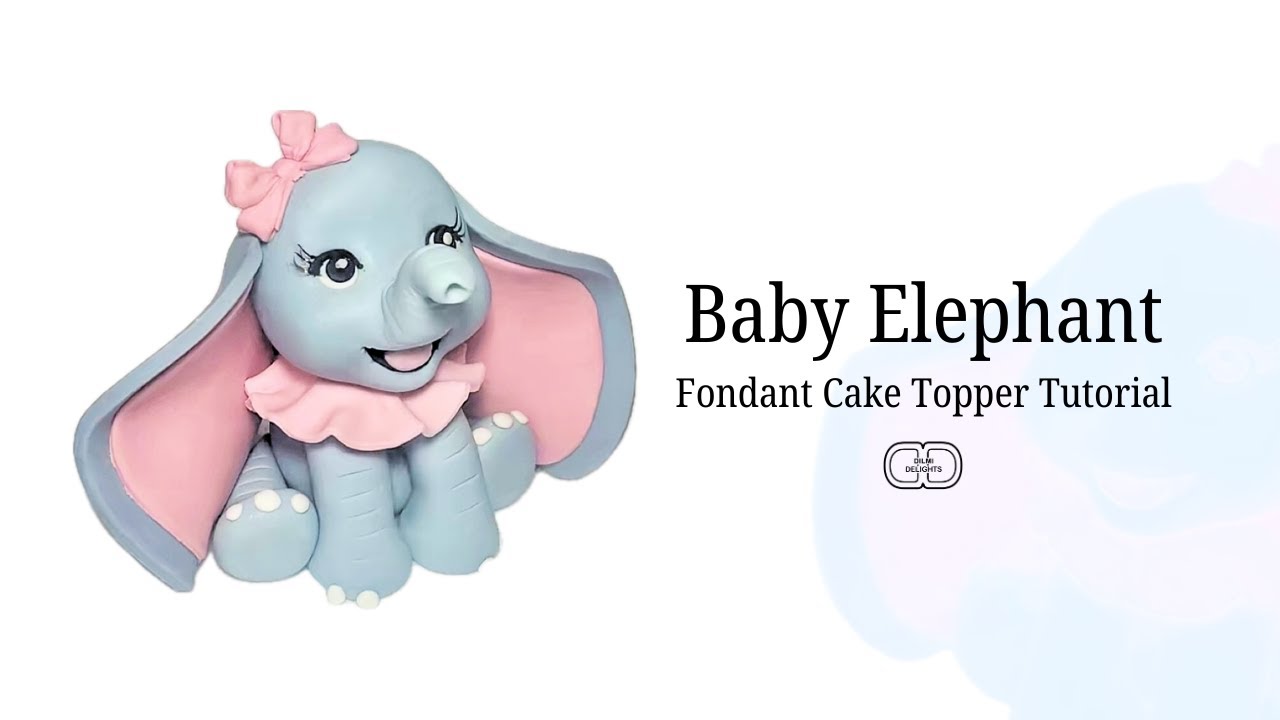 Elephant Fondant Cake Topper Tutorial අලි පැටියෙක් හදන්න ඉගෙනගමු - YouTube